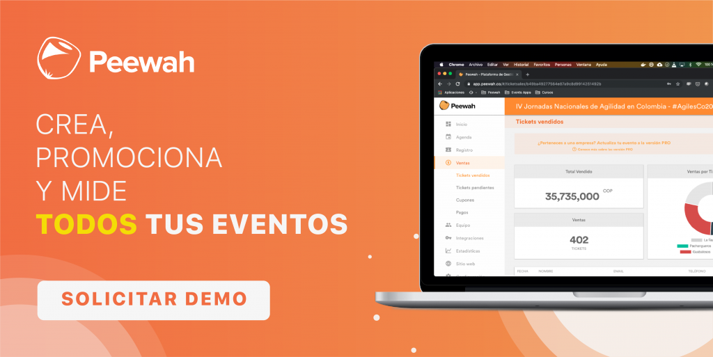 La plataforma para eventos más fácil de usar - Peewah